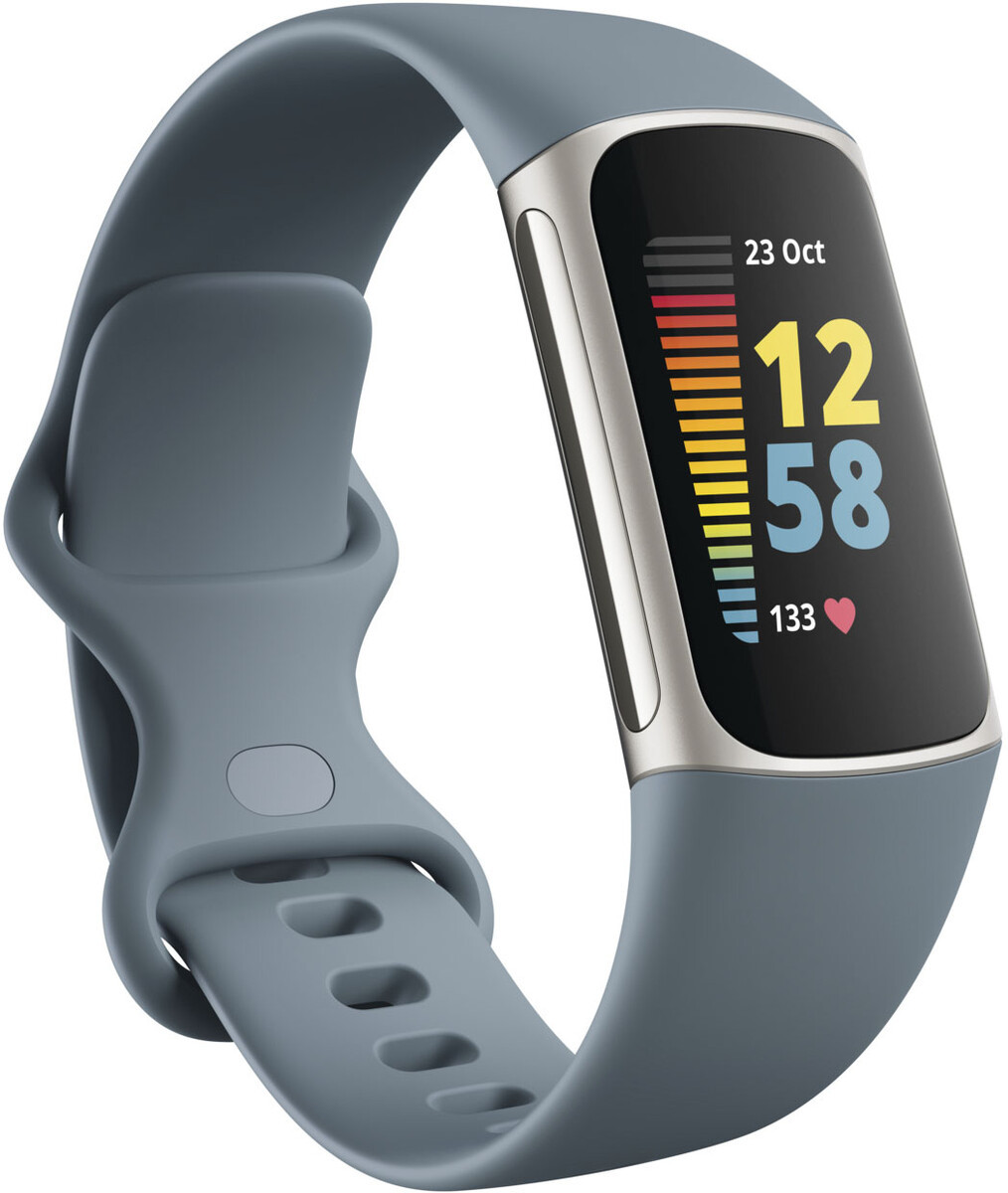 Fitbit Charge 5 Steel Blue Platinum At Mighty Ape NZ Fitbit Charge 5 Steel Blue Platinum At Mighty Ape NZ