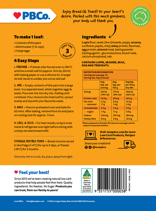 PBCo. Protein 6 Seed Bread Mix 350g | at Mighty Ape NZ