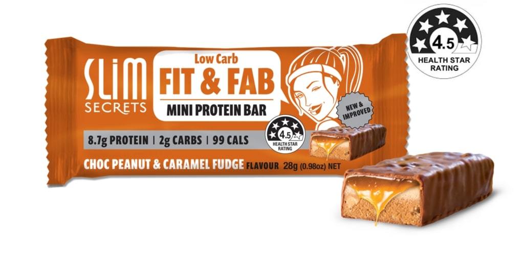 Buy Slim Secrets Fit & Fab Low Carb Mini Protein Bar at Mighty Ape NZ