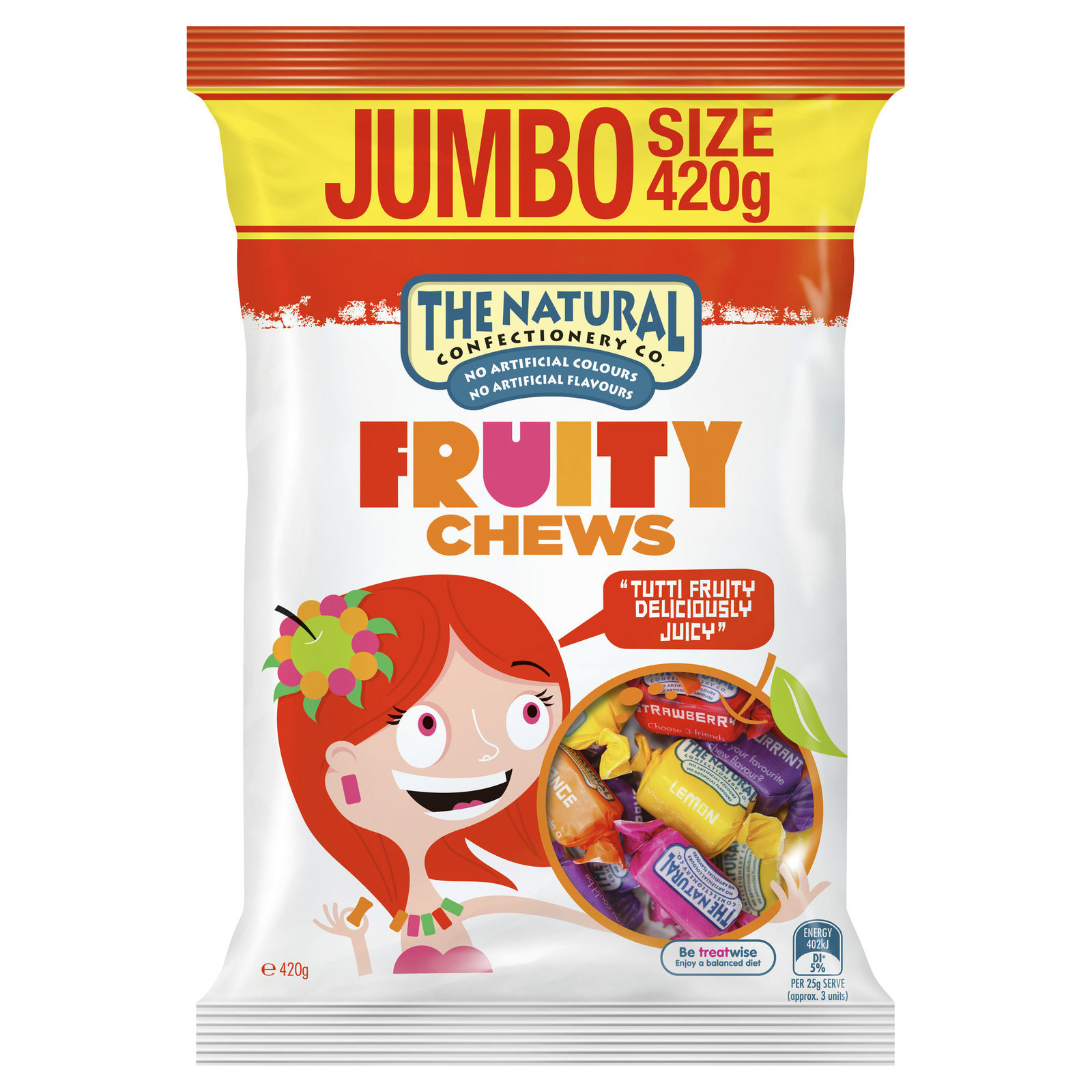 The Natural Confectionery Co Fruity Chews (420g) | at Mighty Ape NZ