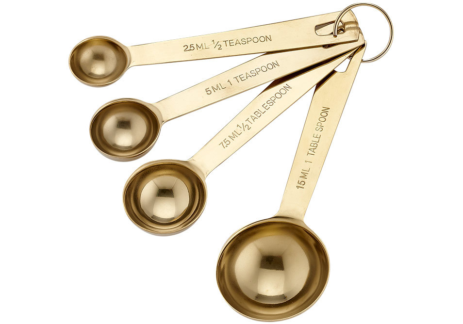Lawson Gold Measuring Spoons (Set of 4) | at Mighty Ape NZ