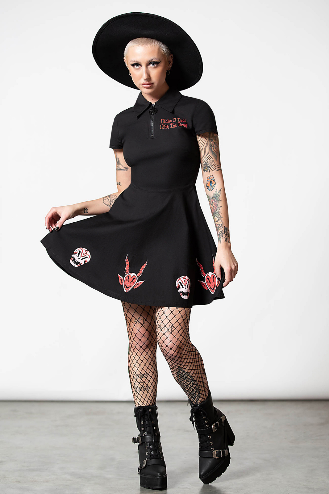 Killstar: Devil's Contract Collar Dress (Size: L) | Women's | at Mighty ...