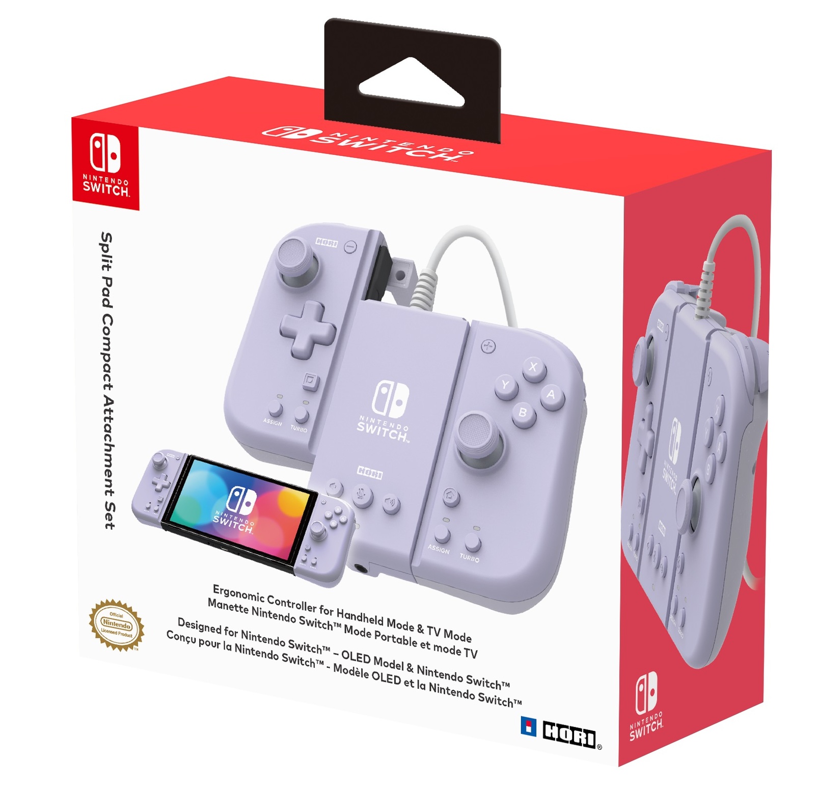 Switch Split Pad Compact Attachment Set (Lavender) by Hori | Switch ...