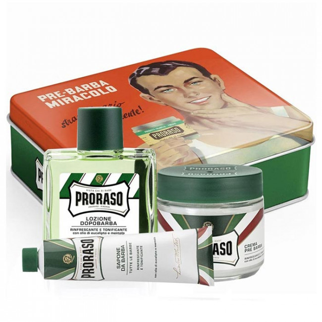 Buy Proraso: 3 Piece Vintage Gift Box Green - Eucalyptus & Menthol at ...