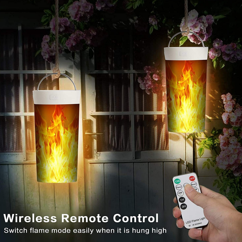 Rechargeable Led Flame Light Portable Magnet Bar Table Lamp - 2 Pack ...