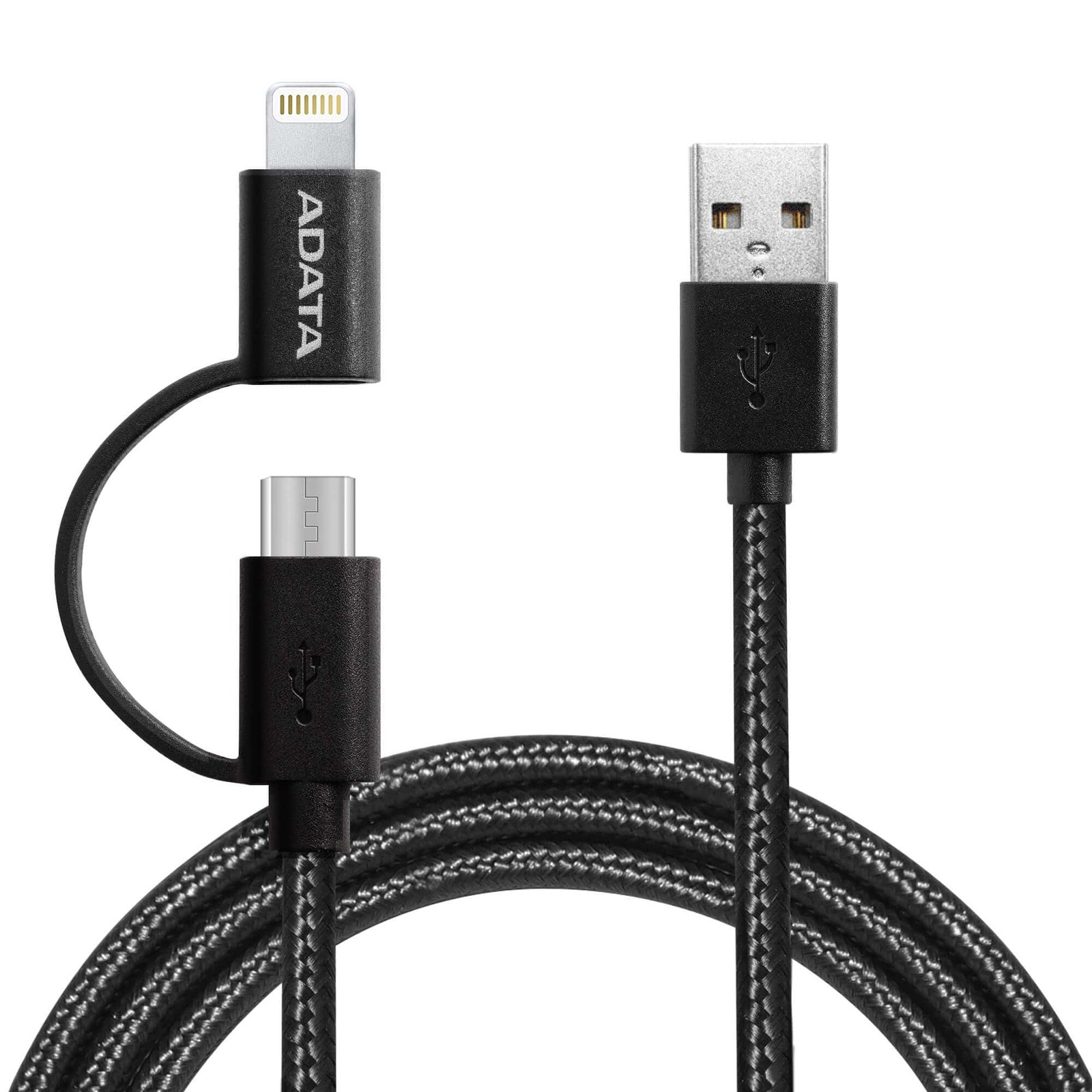2m ADATA 2-in-1 Lightning/Micro USB Cable | at Mighty Ape NZ