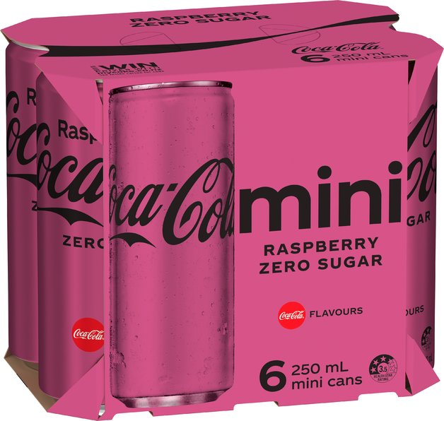 Coca-Cola Raspberry Zero -250ml (24 Pack) | at Mighty Ape NZ