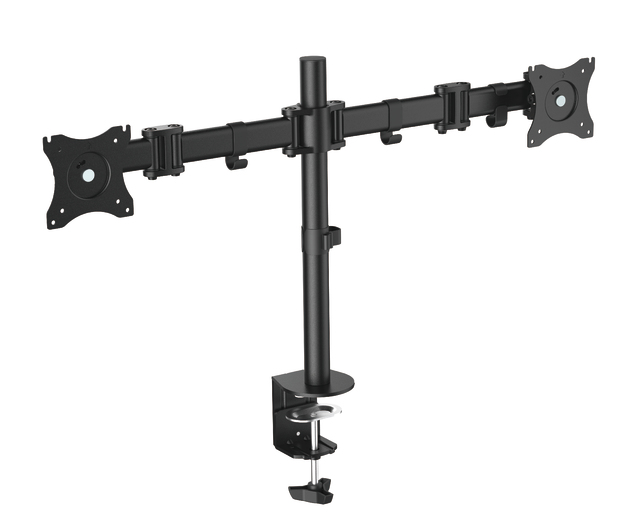 OMP Desk Mount Twin Arm 13-27" Monitor Vesa 75/100 Mount | at Mighty Ape NZ