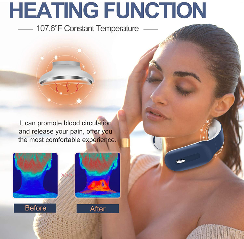 Portable Smart Electric Pain Relief Tool Neck Massager - Blue | at ...