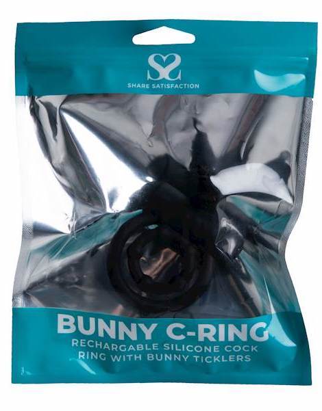 Buy Share Satisfaction: Vibrating Rabbit Ring - Black at Mighty Ape NZ