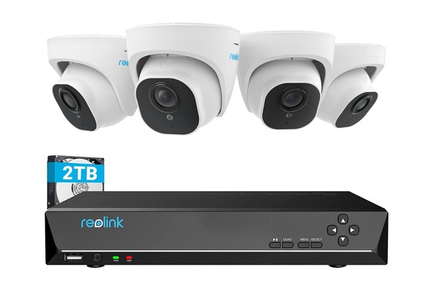 Reolink 8 Channel NVR with 4 x 4K Security Cameras System (2TB) (RLK8 ...