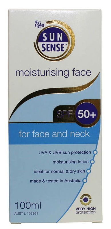 Buy EGO Sunsense - Moisturising Face SP50+ (100ml) at Mighty Ape NZ