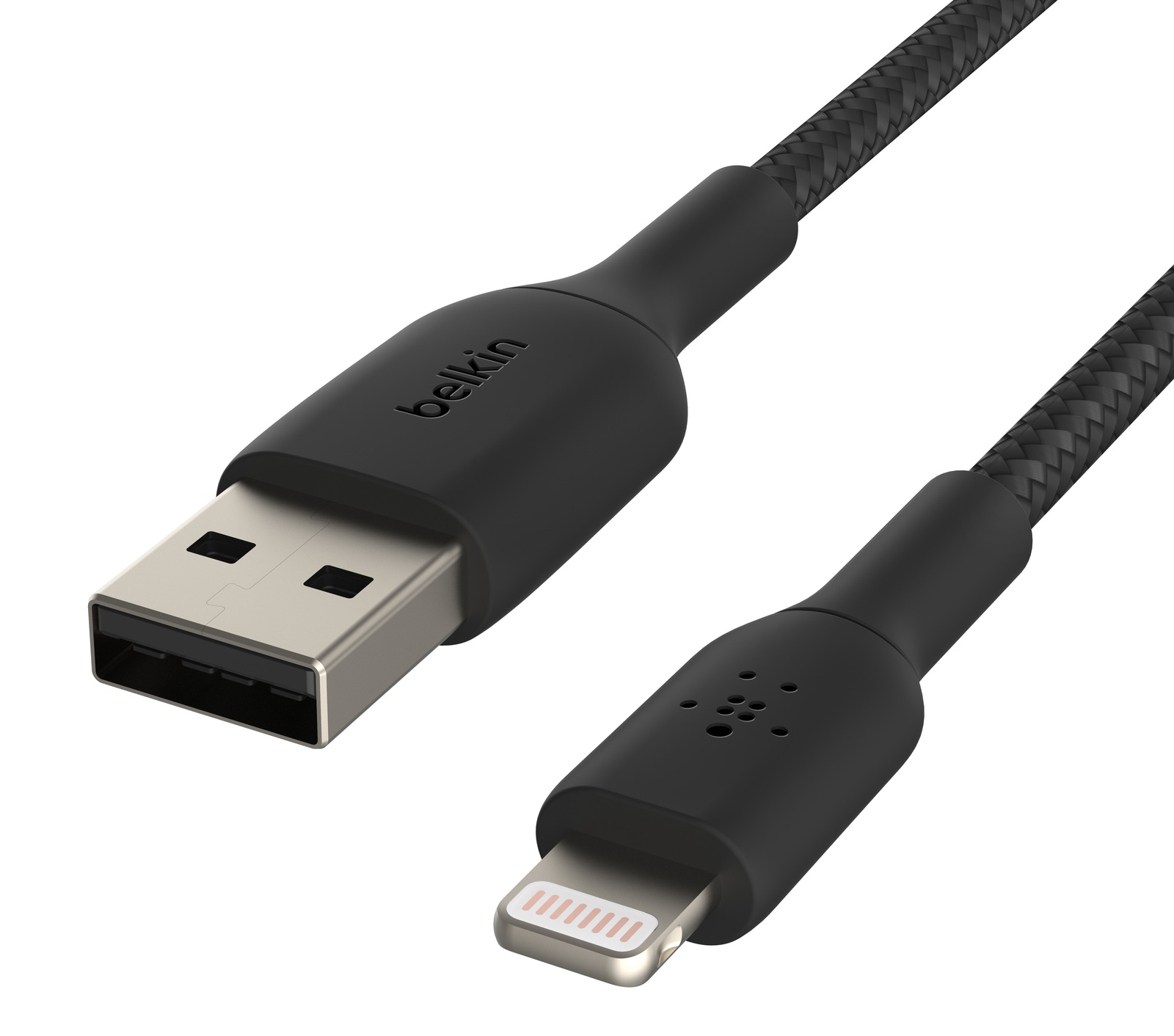 BOOST-UP-CHARGE Lightning to USB-A Braided Cable, 0.15m Black | at ...