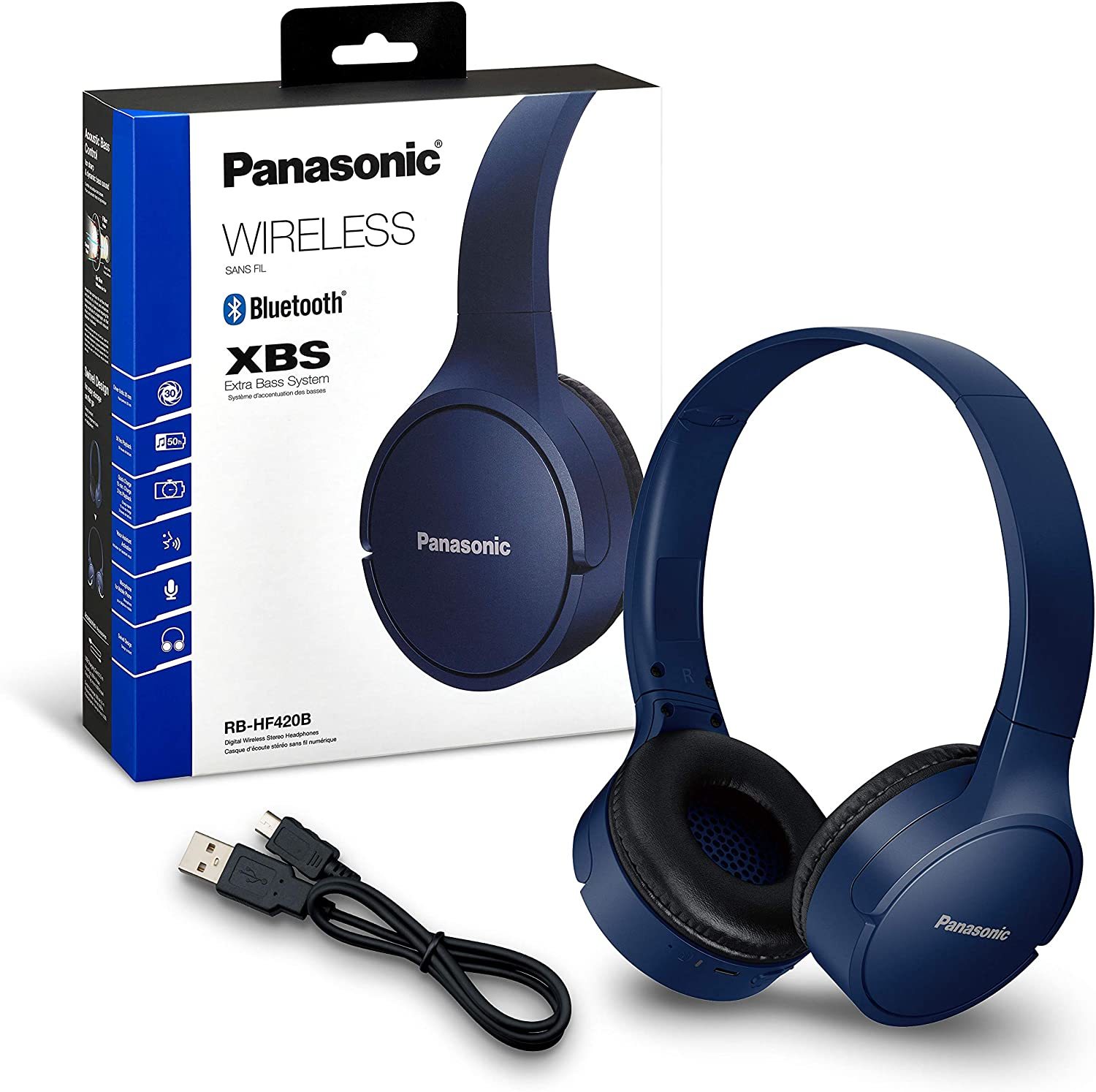 Panasonic: HF420BE On-Ear Wireless Headphones - Blue | at Mighty Ape NZ