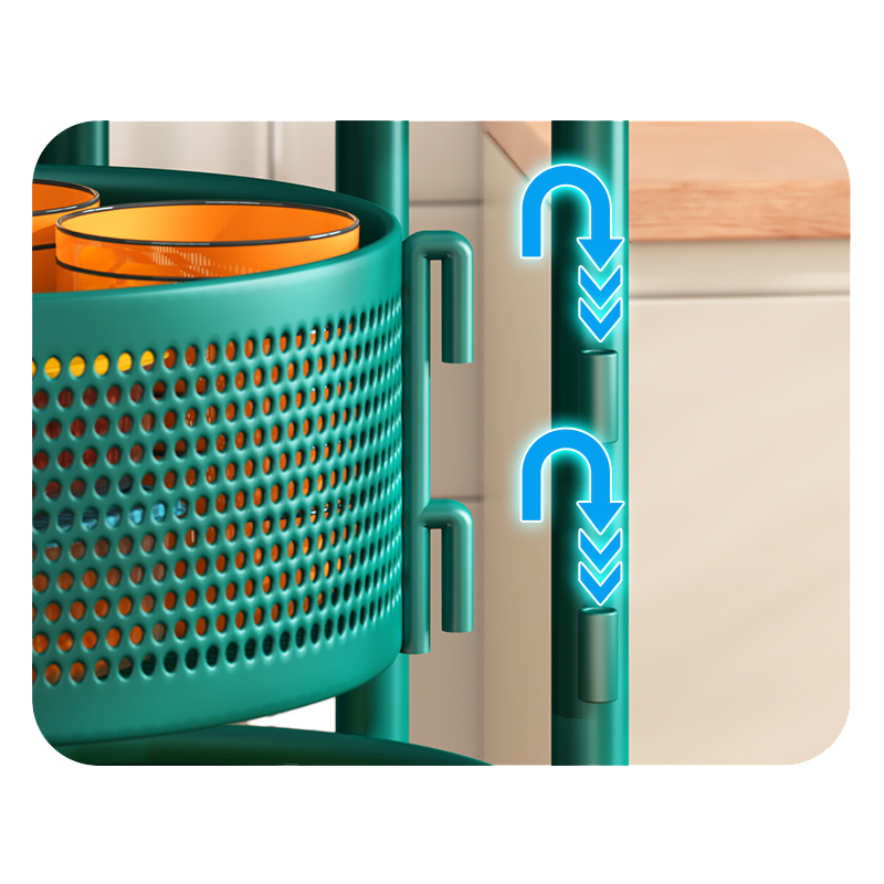 3-Tier Round Rotating Storage Shelf - Green | at Mighty Ape NZ