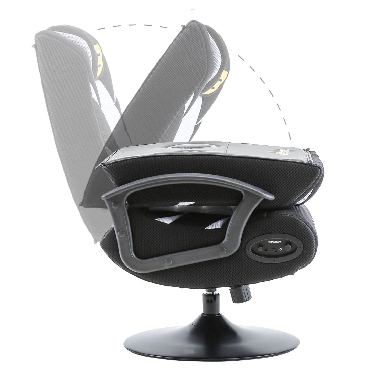 BraZen Pride 2.1 Bluetooth Surround Sound Gaming Chair (White) | | In ...