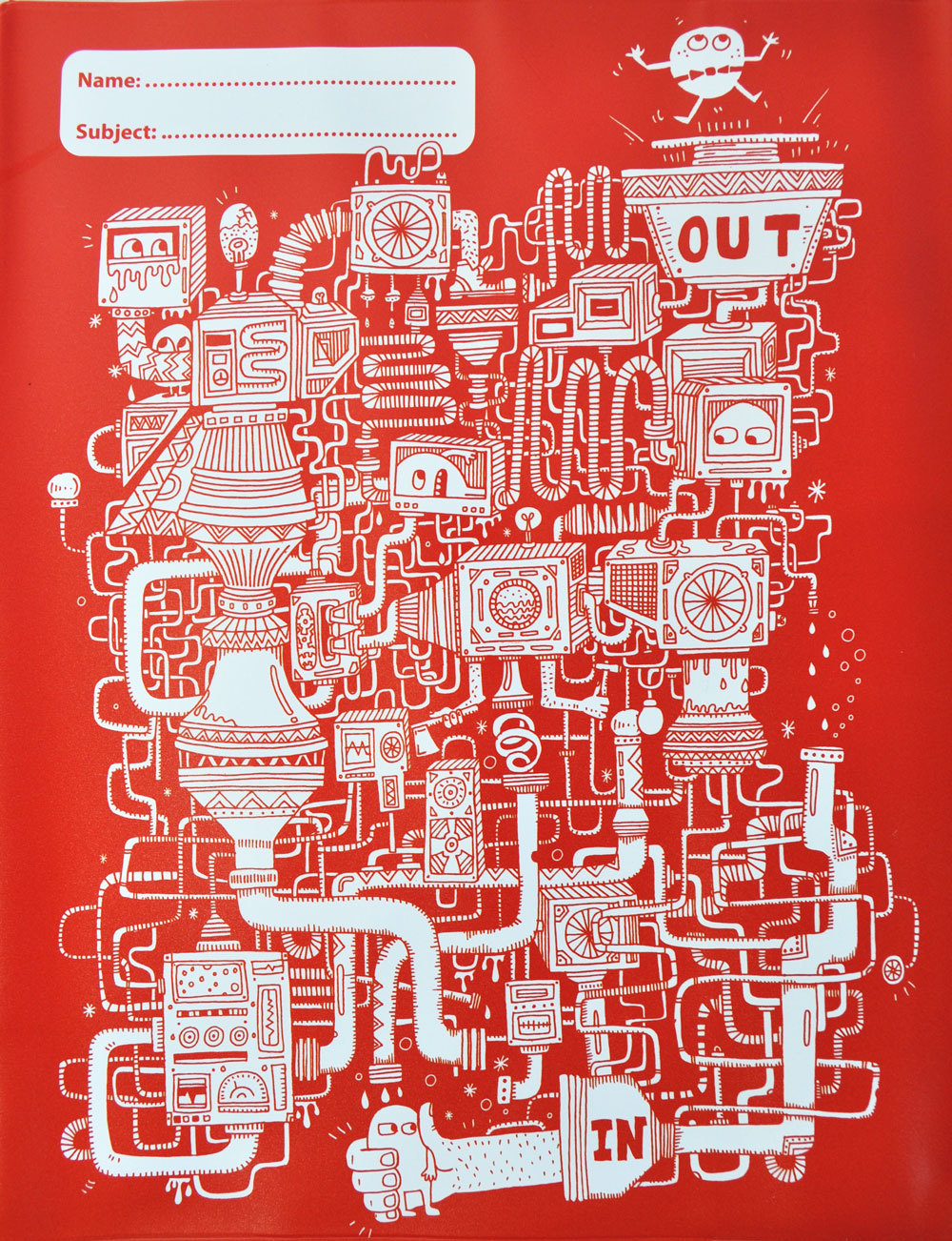 Buy Spencil: A4 Book Cover - Red Maze at Mighty Ape NZ