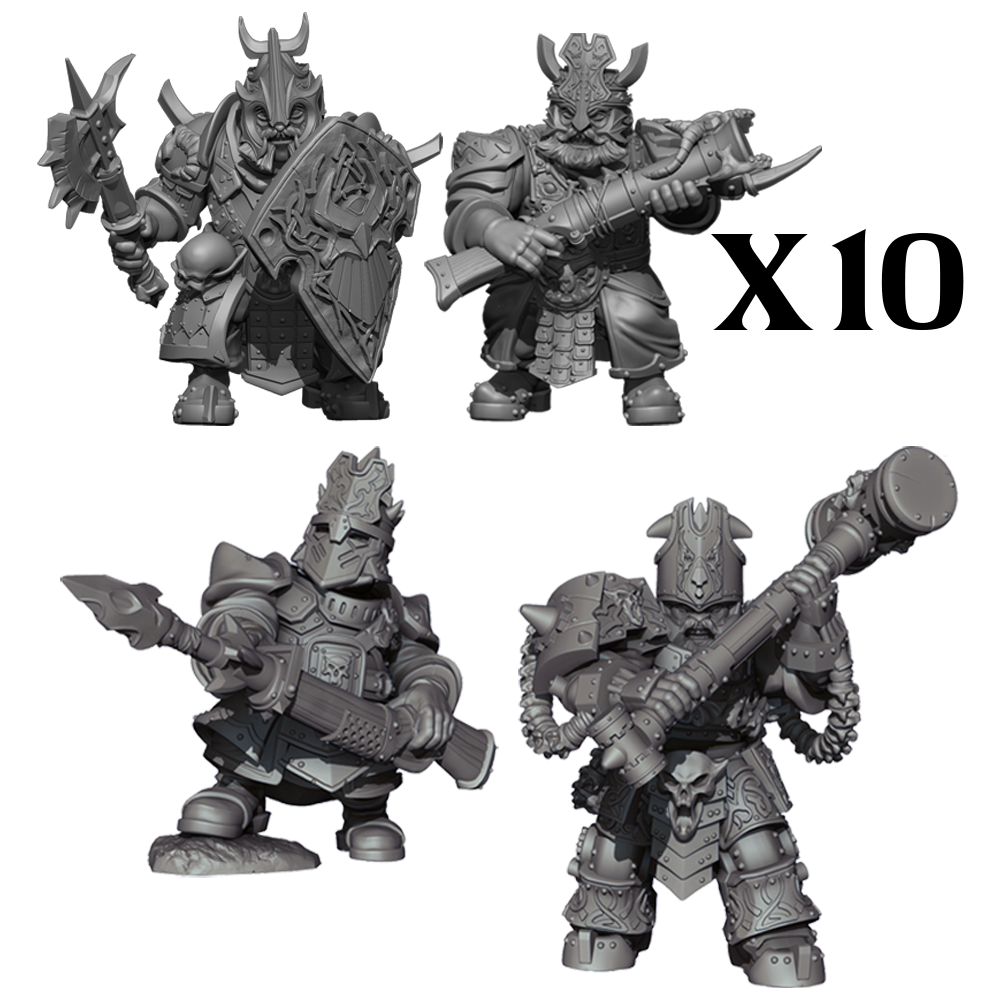 Kings Of War Vanguard: Abyssal Dwarf Warband Set | at Mighty Ape Australia