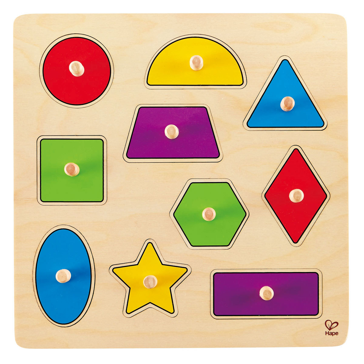 Buy Hape: Geometric Shapes Knob Puzzle at Mighty Ape NZ