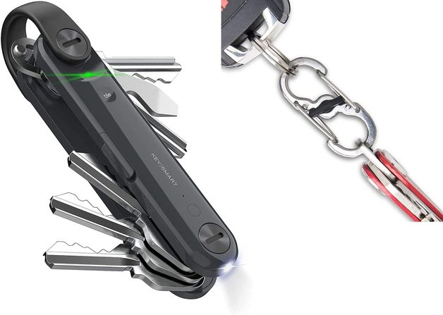 KeySmart Max With Tile Smart Location - Steel Gray | at Mighty Ape NZ