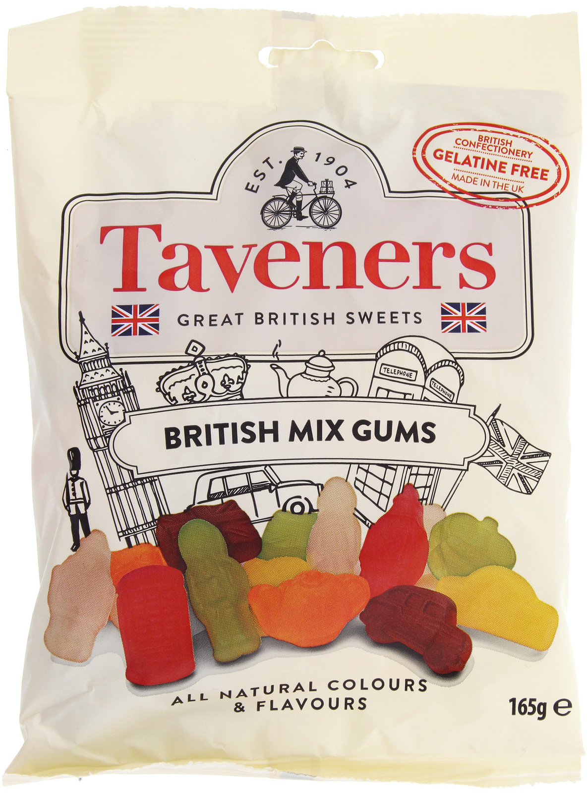 Taveners Great British Sweets British Mix Gums 165g 12pk | at Mighty Ape NZ