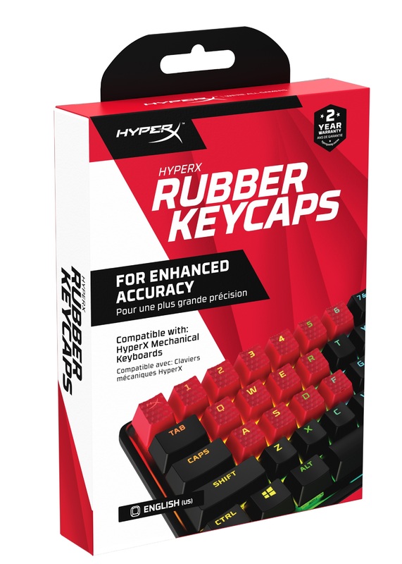 HyperX Rubber Keycaps (Red) | | In-Stock - Buy Now | at Mighty Ape NZ