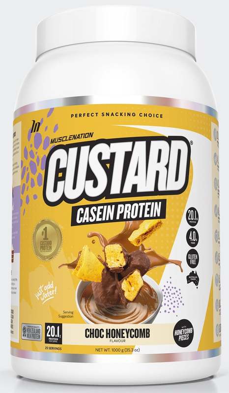 Buy Muscle Nation Custard Casein Protein - Choc Honeycomb w/ Honeycomb ...