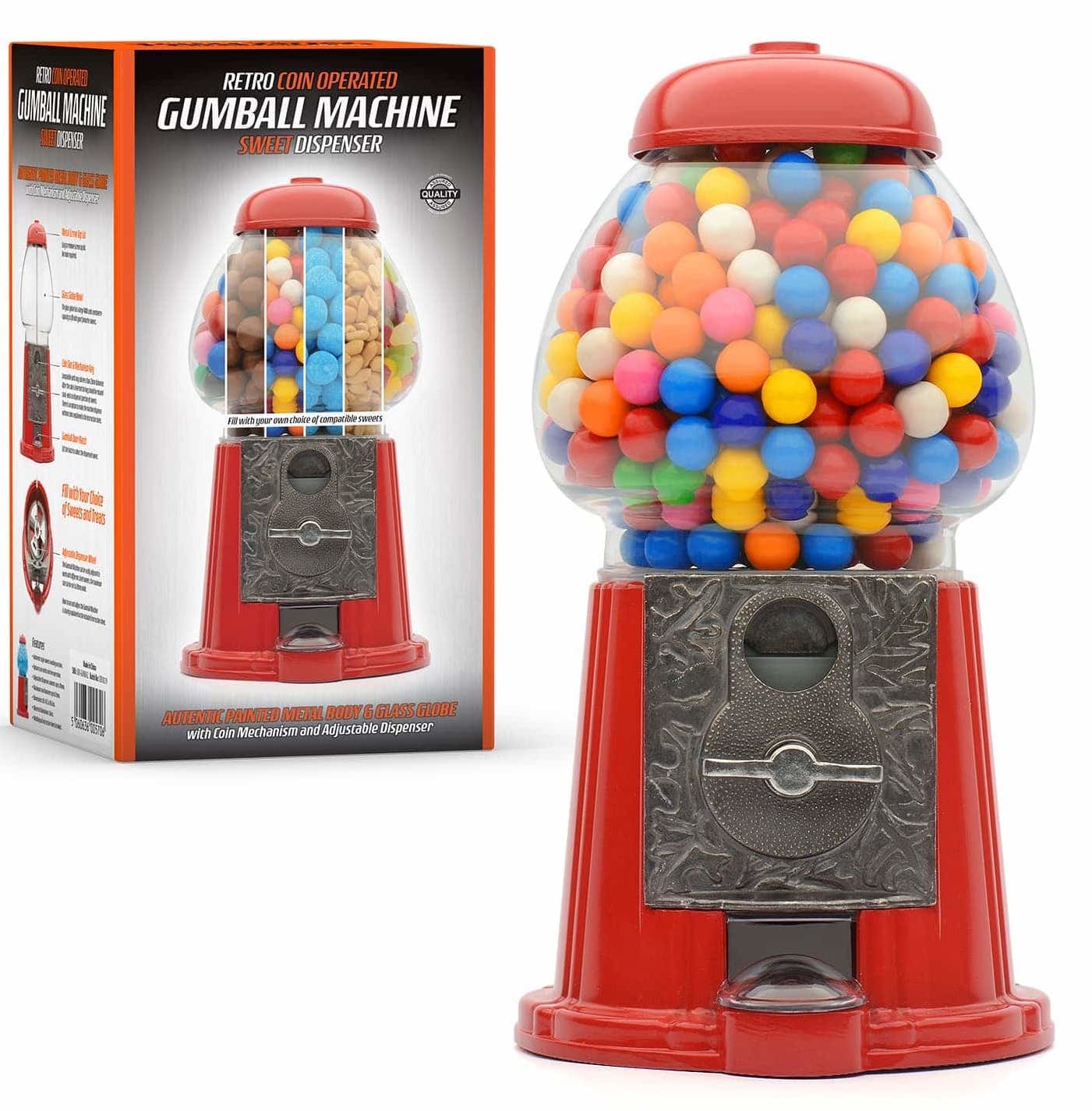 Large Retro Coin Operated Gumball Machine Sweet Dispenser | at Mighty ...