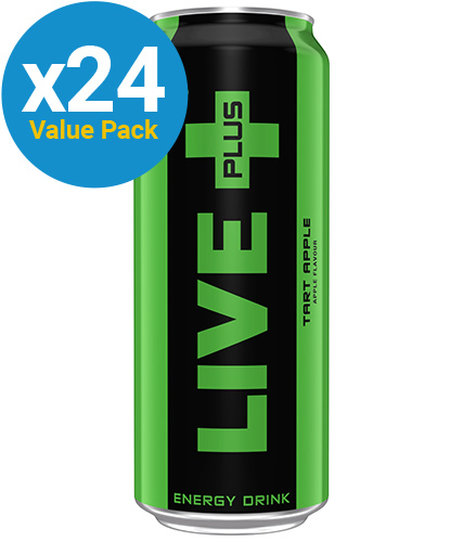 Live Plus Energy Drink - Tart Apple (500ml) | at Mighty Ape NZ