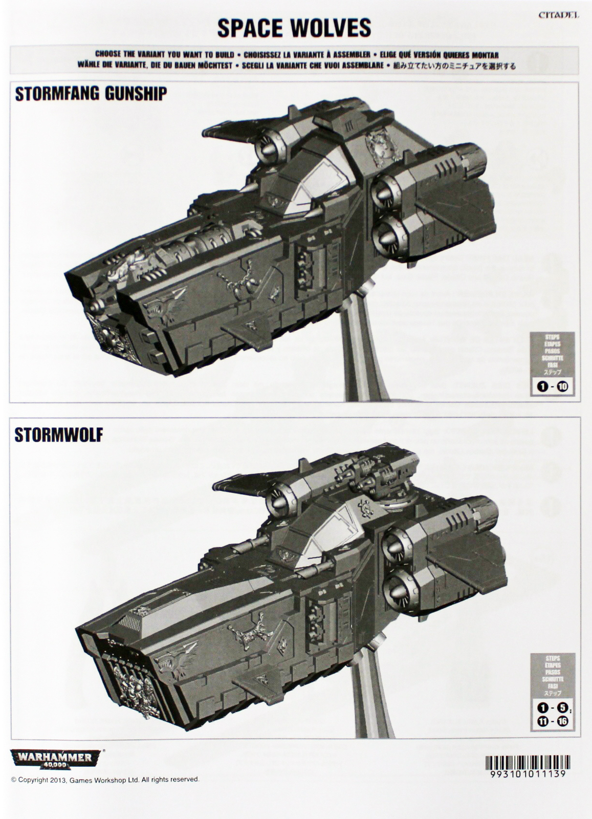 Warhammer 40,000 Space Wolves Stormwolf/Stormfang Gunship | at Mighty ...