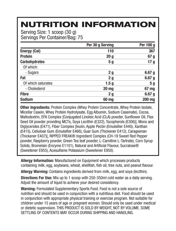 Buy Pharma Freak Ripped Freak Protein - Chocolate 2.27kg at Mighty Ape NZ