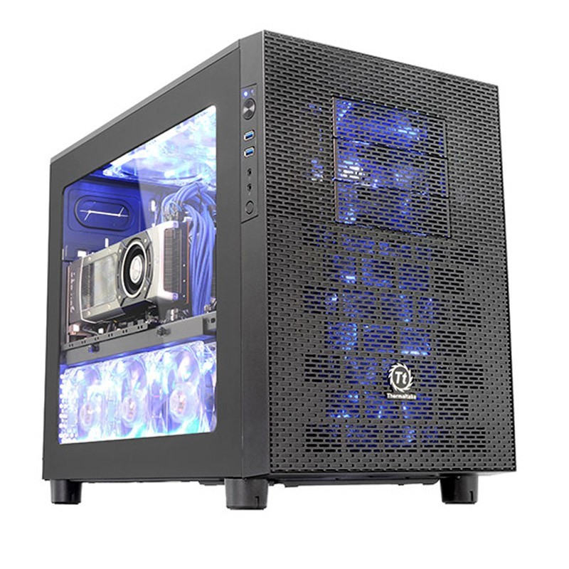 Thermaltake Core X2 mATX Cube Case (Black) | at Mighty Ape NZ