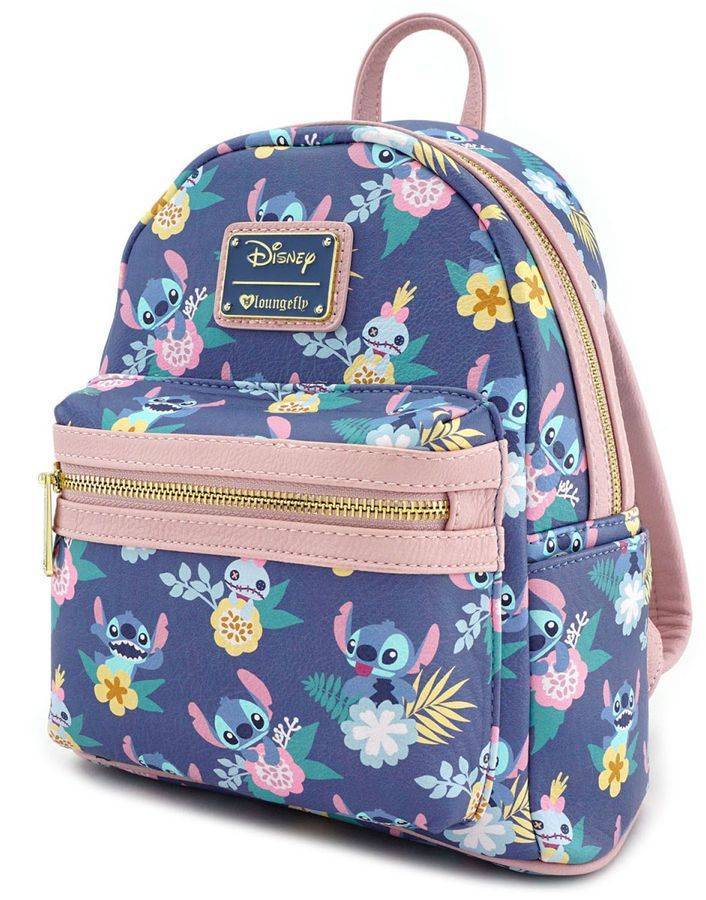 Loungefly: Lilo & Stitch - Stitch & Scrump Floral Mini Backpack | Women ...