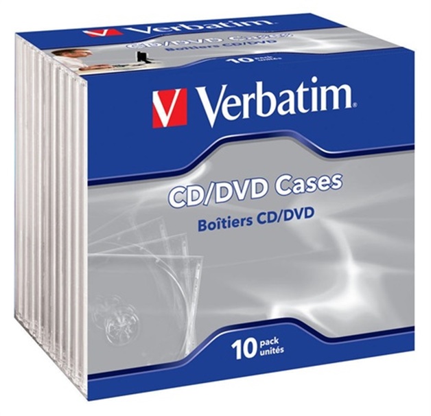 Verbatim CD/DVD Jewel Cases - 10pk (Black) | at Mighty Ape NZ