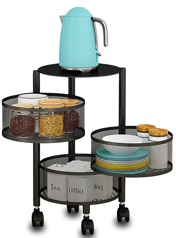 360 Degree 3 Tier Removable Rotating Kitchen Storage Rack | at Mighty ...