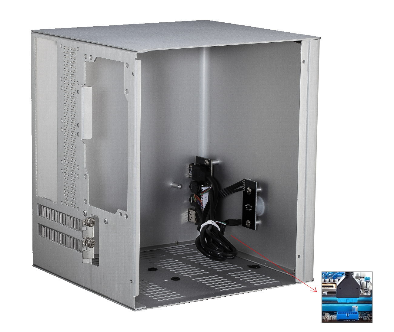 Jonsbo V3+ Mini ITX Tower Case (Silver) | at Mighty Ape Australia