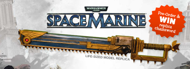 Win an epic Warhammer Chainsword replica! at Mighty Ape NZ