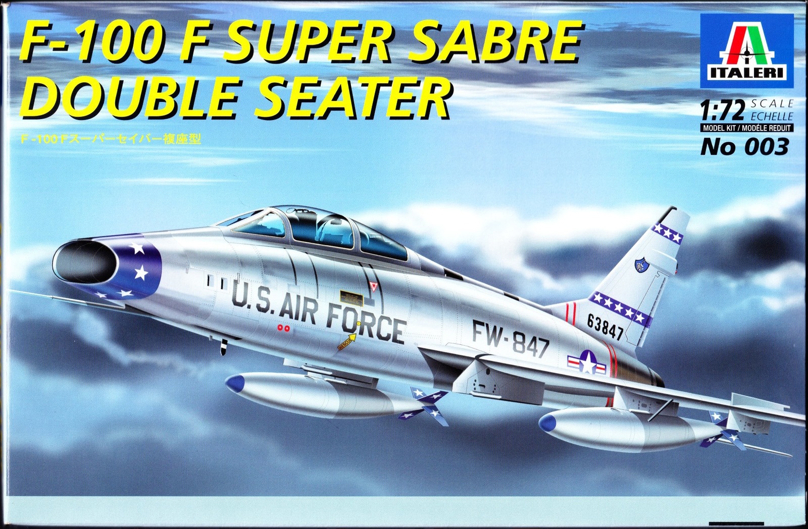 Italeri 1/72 F-100F Super Sabre Scale Model Kit | at Mighty Ape NZ