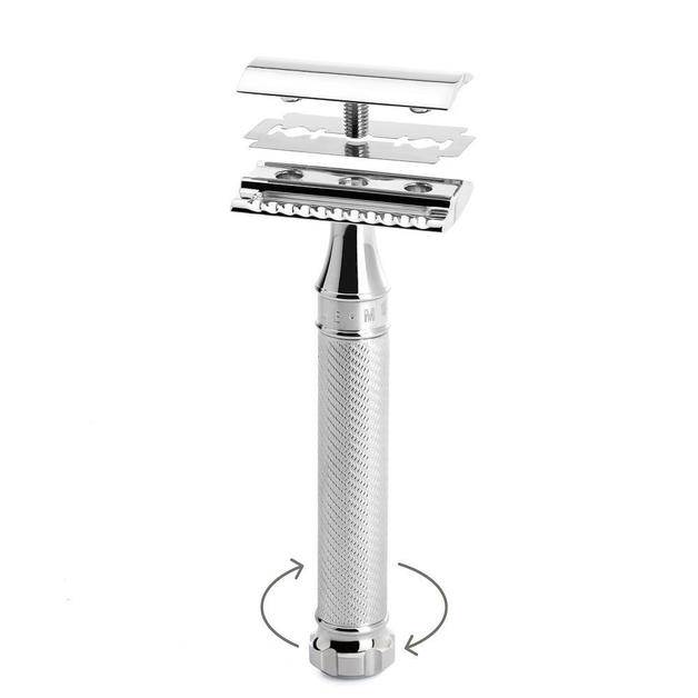 Buy Muhle: Traditional R89 Chrome 'Twist' Safety Razor (Closed Comb) at ...