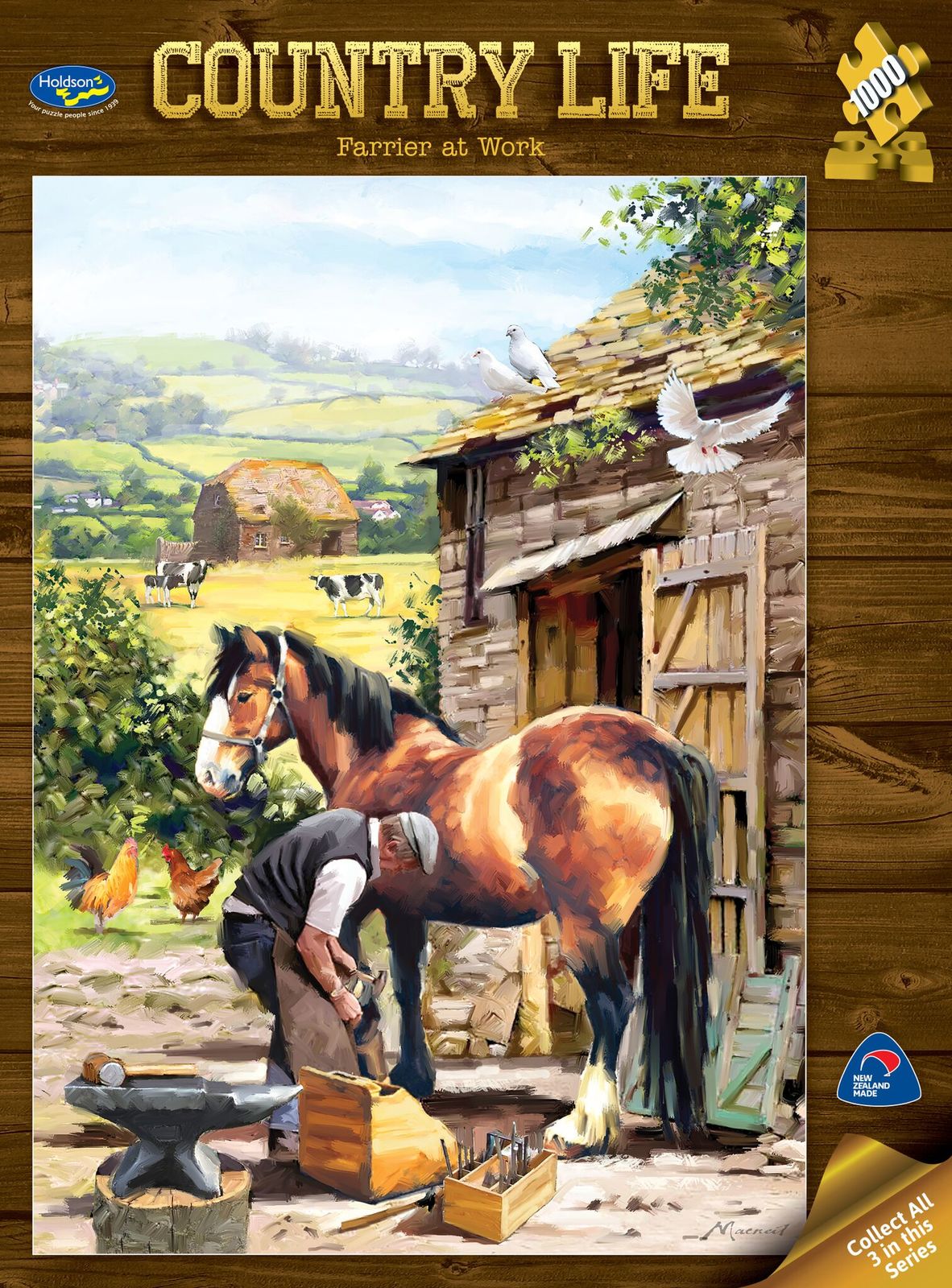 Holdson: 1000 Piece Puzzle Country Life Farrier at Work | Board Game ...