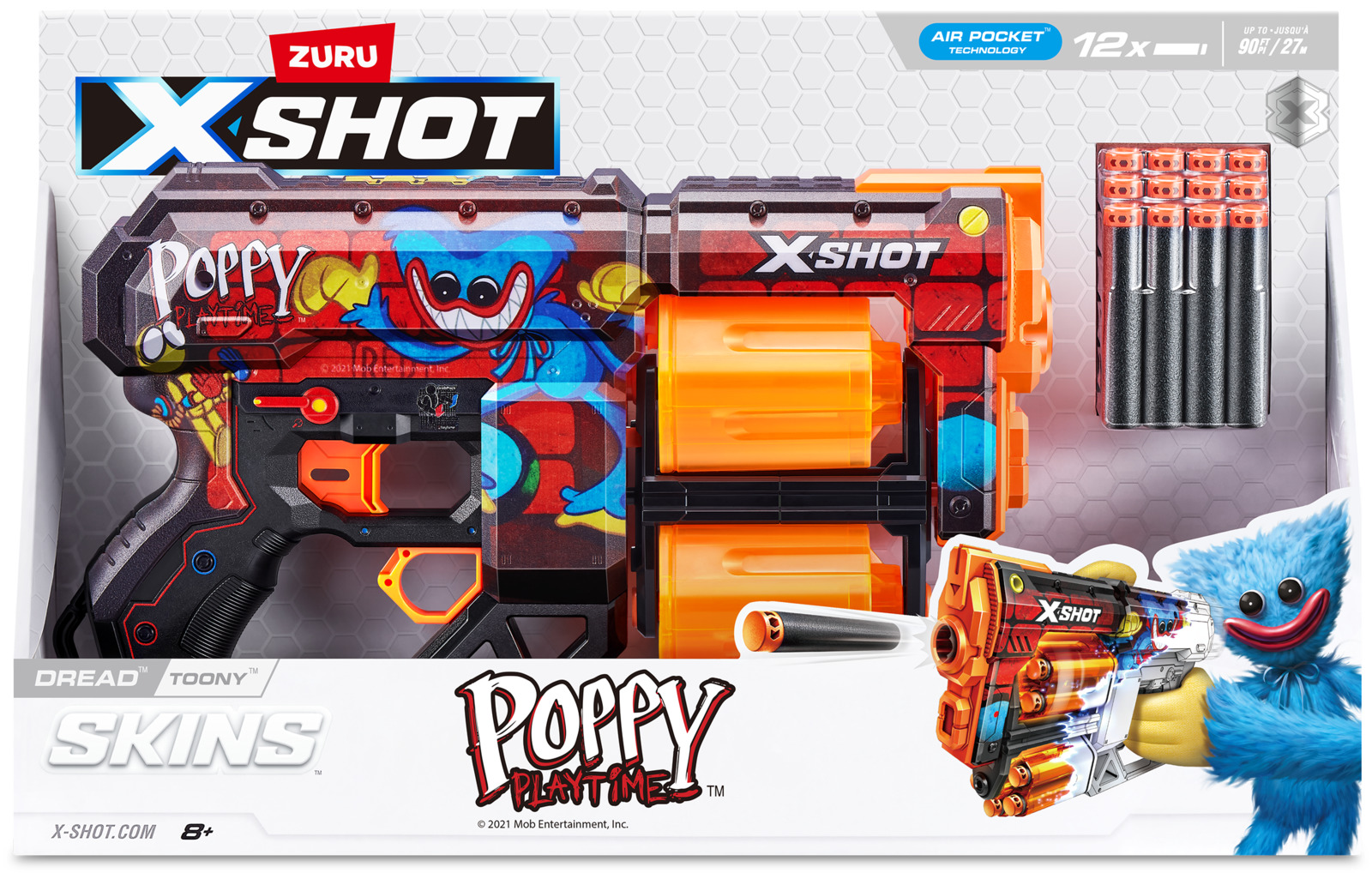 Zuru: X-Shot Skins Dread Blaster - Poppy Playtime (Toony) Images at ...