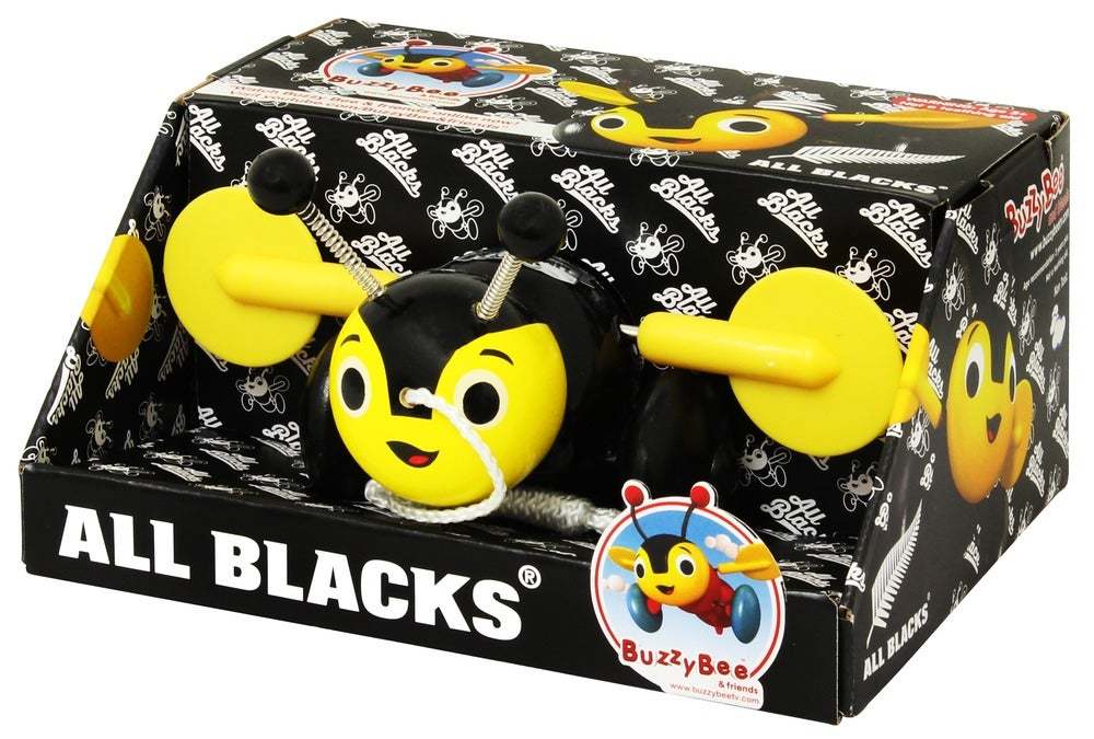 Buy Buzzy Bee: Pull Along Wooden Toy - All Blacks at Mighty Ape NZ