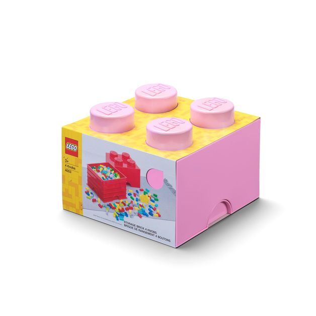 Lego: Storage Brick 4 Light Pink | at Mighty Ape NZ