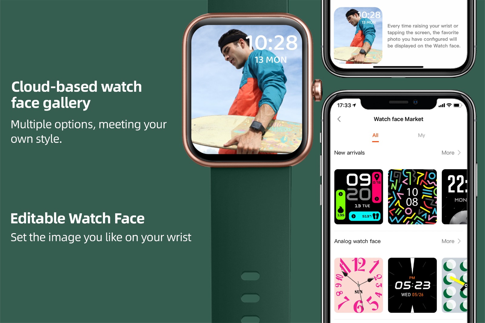 Kogan Alexa Built-in Smart Watch (Emerald Green) | at Mighty Ape NZ