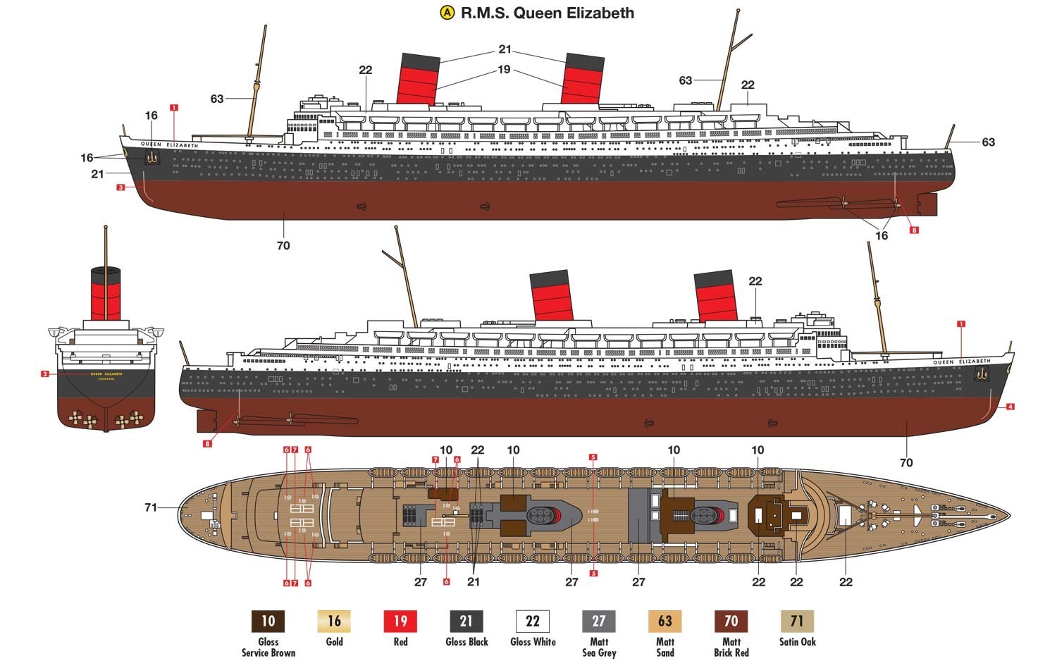 1:600 RMS Queen Elizabeth - Model Kit | at Mighty Ape Australia