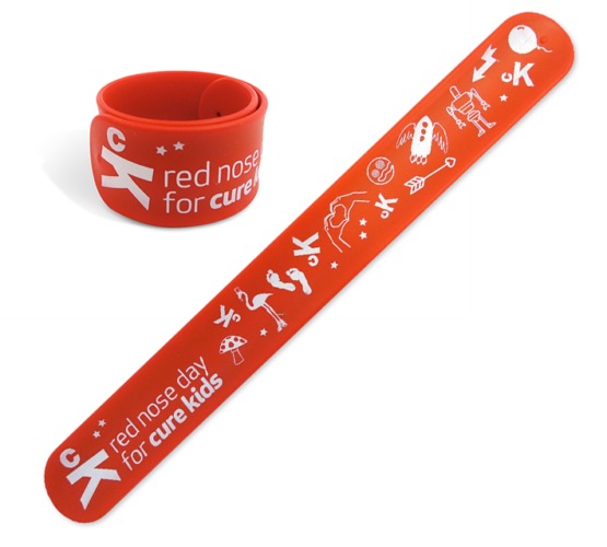 Cure Kids Red Nose Slap Bracelet | at Mighty Ape NZ