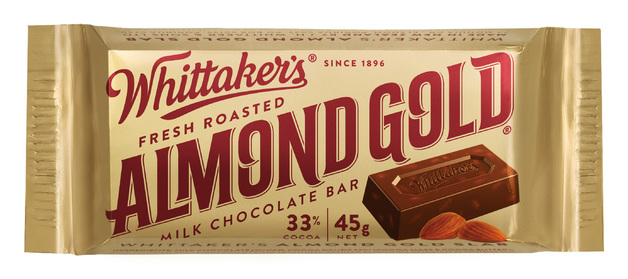 Whittakers Almond Gold Slab (50g, 50pk) | at Mighty Ape NZ