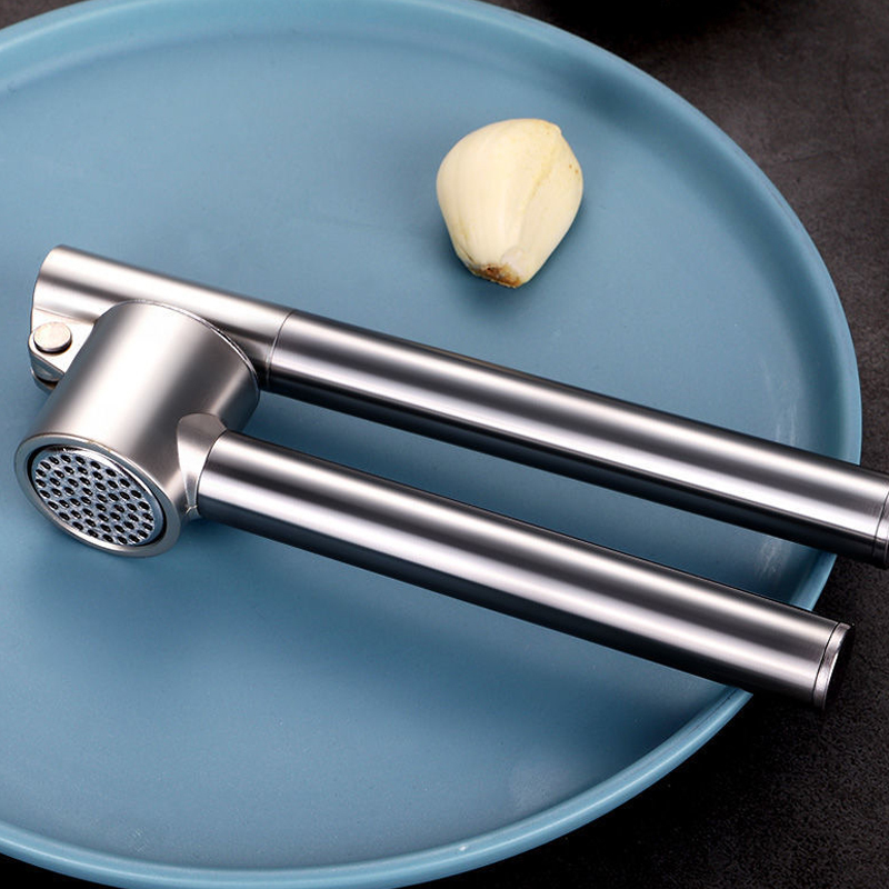Stainless Steel Garlic Squeezer with Lengthened Handle | at Mighty Ape NZ