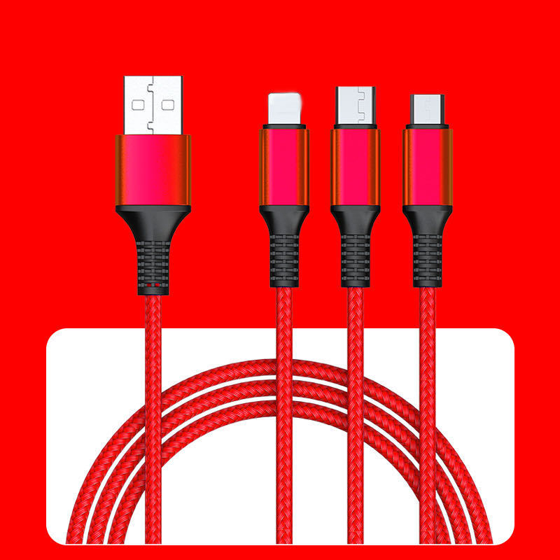 3-in-1 Charging Cable - Red | at Mighty Ape NZ