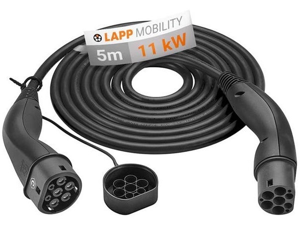 LAPP EV Helix Charge Cable Typ 2 (11kW-3P-20A) 5m - Black | at Mighty ...
